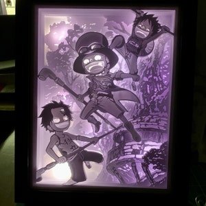 Anime Paper Cut Light Box Template Digital SVG File, Paper Cut 3d Light ...