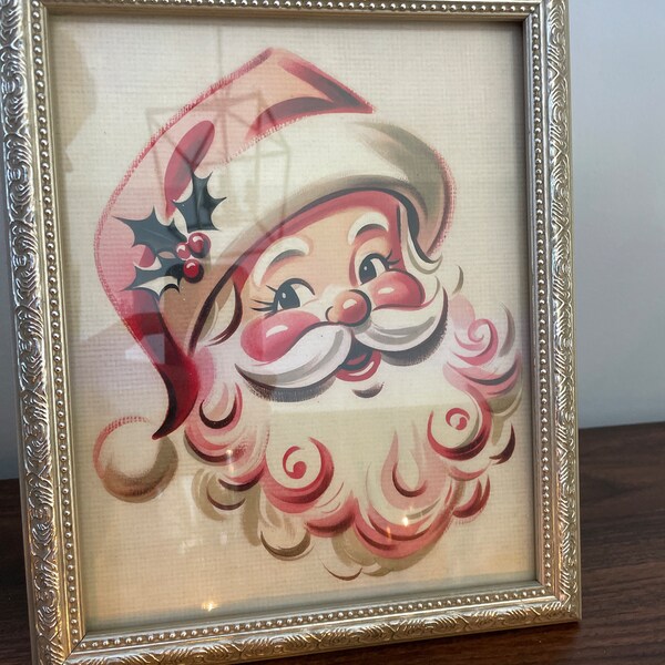 1950s Retro Santa Claus Print, Printable Art Print, Retro Christmas ...