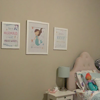 Mermaid Print Set of 3, Mermaid Poster, Set of 3 Room Decor, Mermaid ...