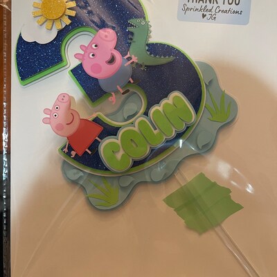 George Piggy Cake Topper - Etsy