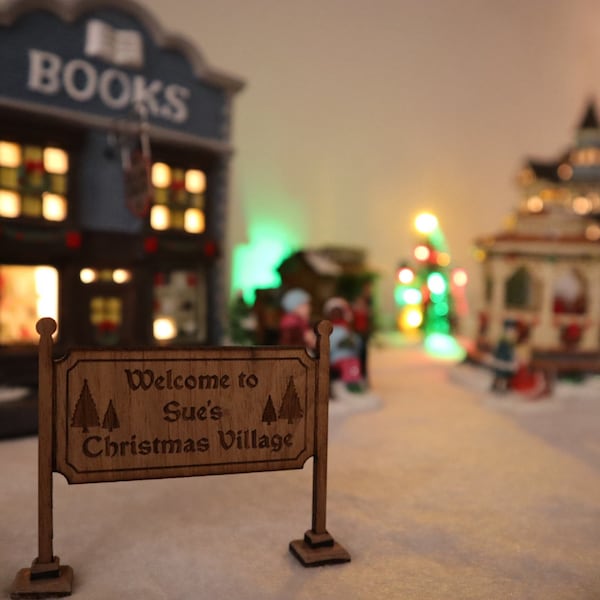 Custom Christmas Village Welcome Sign, Welcome to Our Village Sign ...