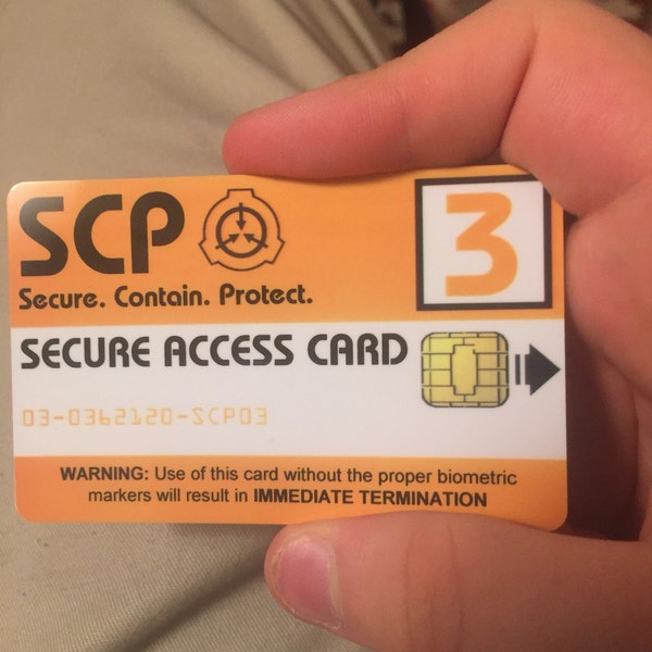 SCP Foundation Key Cards - Containment Breach (current) Version - Etsy