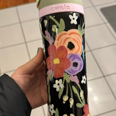 Neutral Floral Painted Stanley 30oz Tumbler - Etsy