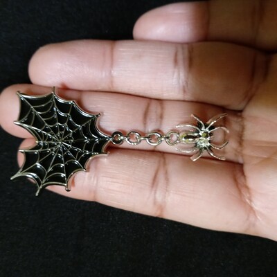SPIDERWEB ENAMEL PIN, Spider Pin, Web Pin, Spider Web Pin, Horror Pin ...
