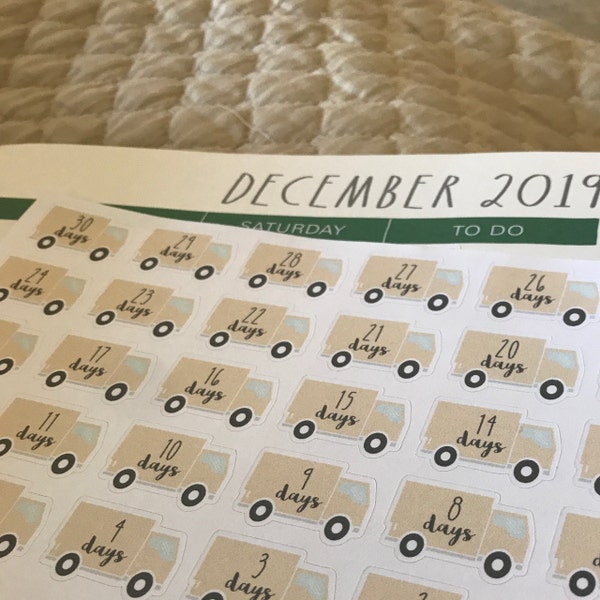 Planner Stickers, Moving Day Count Down - HS56 - Gift for Her - Daily ...