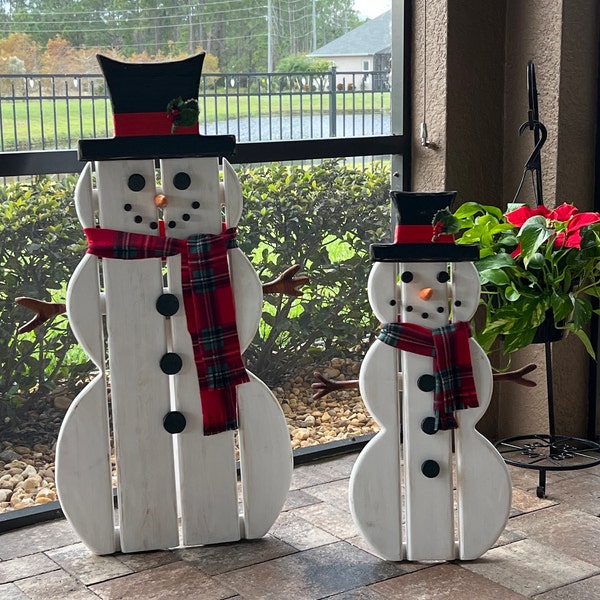 Wood Snowman, Wooden Snowman, Large, Winter, Christmas, Farmhouse ...