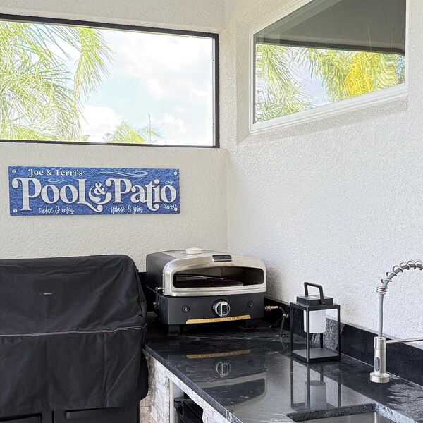 Pool & Patio Sign, Pool Signs for Outdoors,modern Farmhouse Wall Art ...