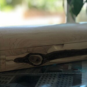 Red Cedar Log Box With Hinged Lid and Polyurethane Finish - Etsy