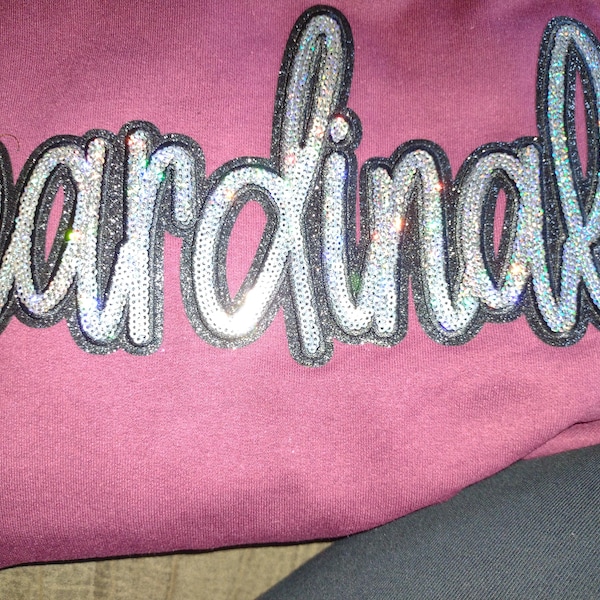 Cougars Sequin Shirt, Sweatshirt, School Mascot, Sequin Patch, Cougars. Basketball - Etsy