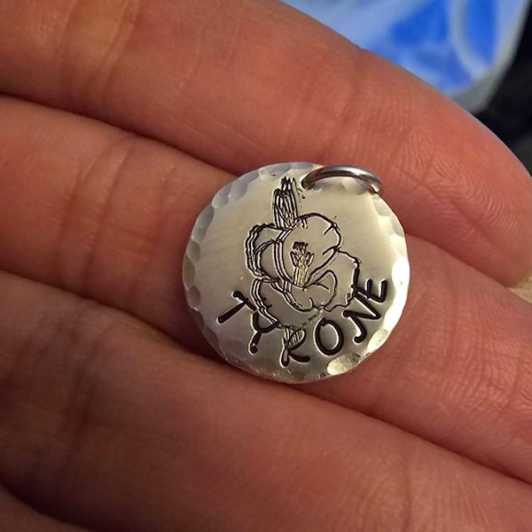 Gold Scrabble Necklace Personalized Square Necklace Hand Stamped ...