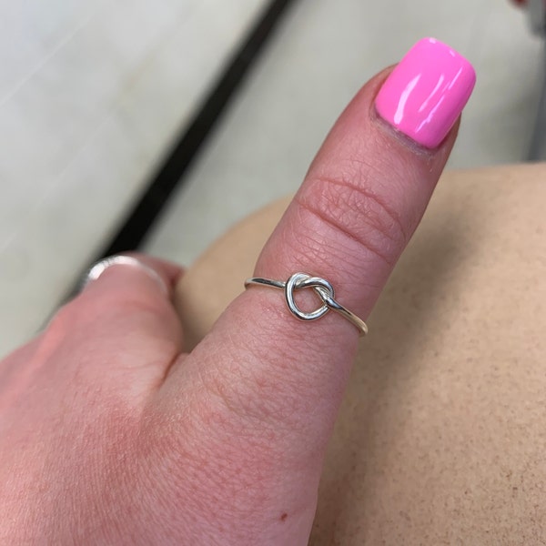 2 Friendship Knot Rings - Set of Two Best Friends Rings - Bridesmaid ...