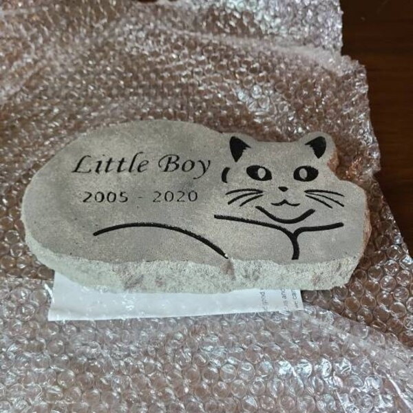 Cat Memorial Stone Grave Marker | Unique Pet Memorial Gift | Beautiful ...