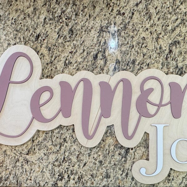 Large Wood Name Sign, Nursery Name Sign, Boho Nursery Sign , Above Crib ...