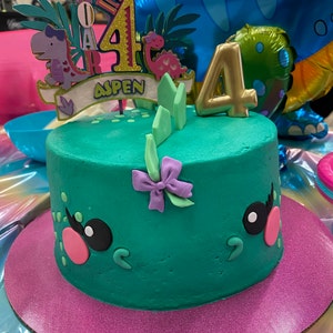 3 Rex Birthday Cake Topper in Isla - Etsy