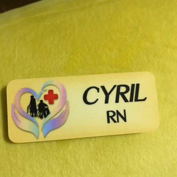 Magnetic Name Badge, Nursing Name Tag, Healthcare Staff ID Tag ...