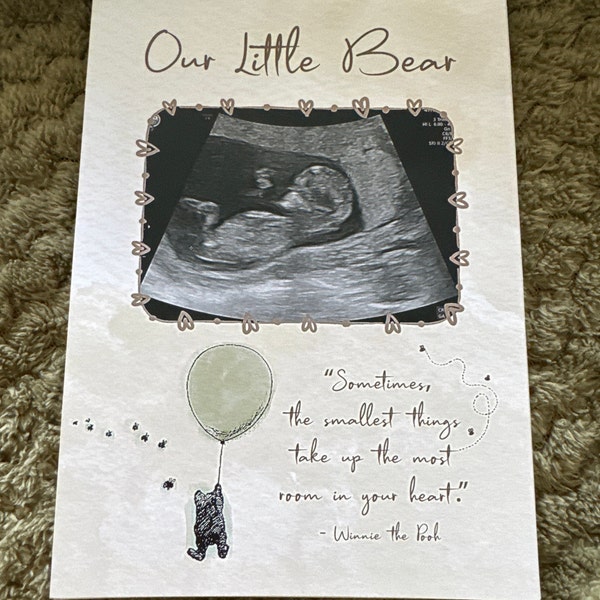 Winnie the Pooh Baby Scan Print: Personalized Nursery Decor Printable ...