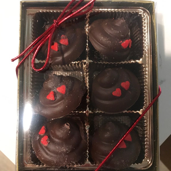 Chocolate Emoji Poop, 6 Pack, Gift Boxed, Crap, Shit, Turd, Insulting ...