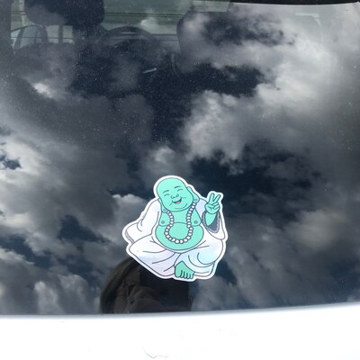 Holographic Fat Laughing Buddha Vinyl Sticker Decal for Car, Laptop ...