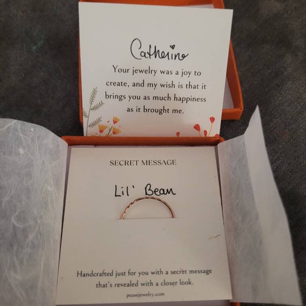 Custom 1 Mm Secret Message Ring, Hidden Quote Jewelry, Initial Ring ...