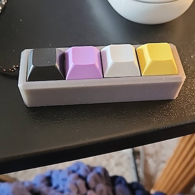 Mechanical Switch Clicky Fidget Pastel Rainbow Th W/ Strap Keyboard ...
