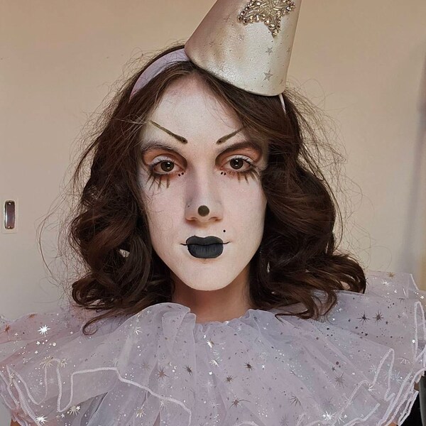 Glamorous Clown Hat in Silver, Clown Costume, Mini Clown Hat as Seen on ...