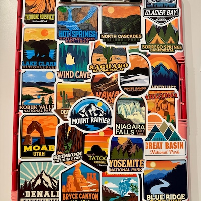 Outdoor Adventure Stickers for Water Bottles, Camping Hiking Sticker ...