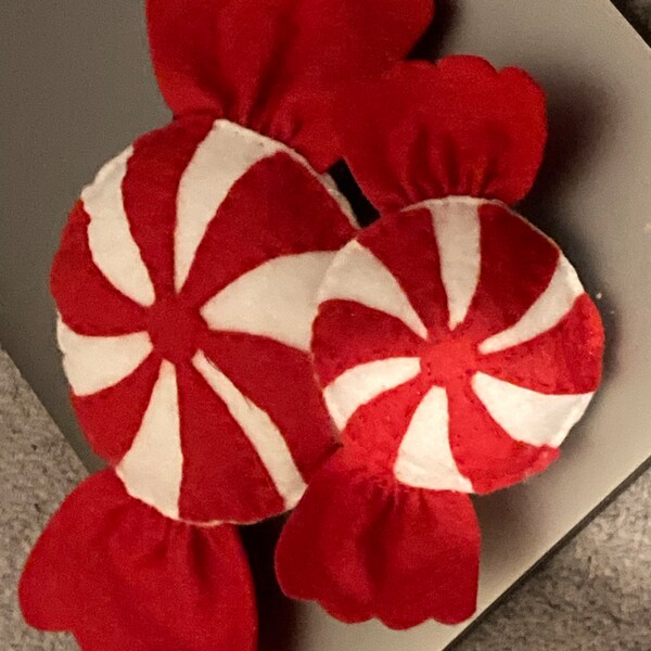 PDF Felt Candy Cane Sewing PATTERN & Tutorial - Peppermint Candy ...