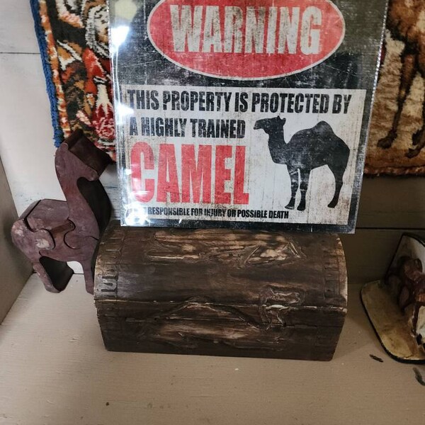 Camel Sign Camel Warning Sign Funny Camel Decor Sign Warning Sign Camel ...