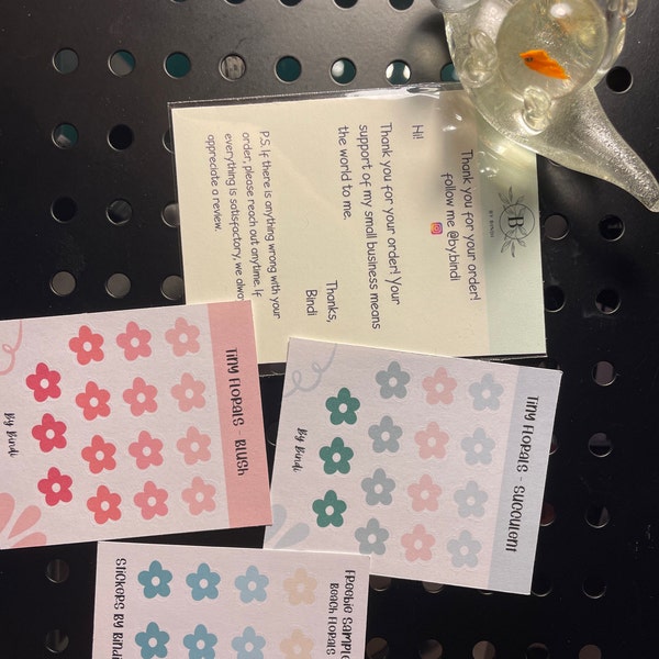 Assorted Floral Sticker Sheet | Mini Kiss Cut Flowers | Tiny Flower ...
