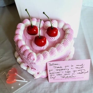 Fake Cake Jewelry Box With Mirror Vintage Cherry Decor the Betty - Etsy