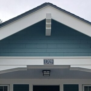 Vertical Stickley Address Sign Engraved House Number. Choice of 3 Sizes ...