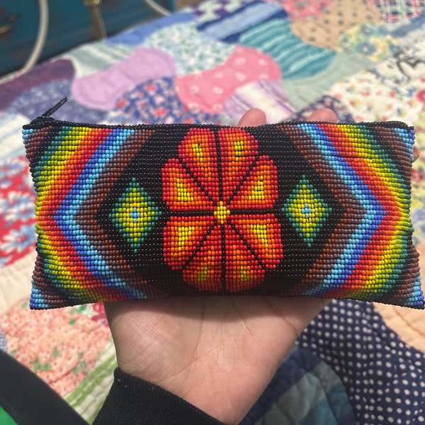 Indigenous Beaded Bag, Beaded Makeup Bag, Coin Bag, Indigenous Product ...