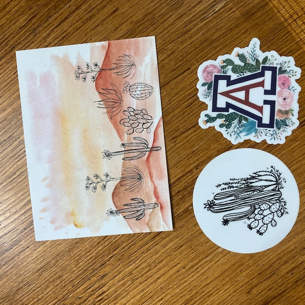 U of A Stickers-vinyl Stickers- Watercolor Vinyl Sticker-uofa Decor ...