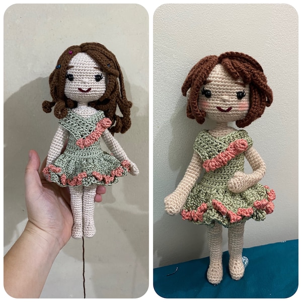2 IN 1 - Sarah Crochet Doll Pattern, Amigurumi Doll Pattern, PDF in ...