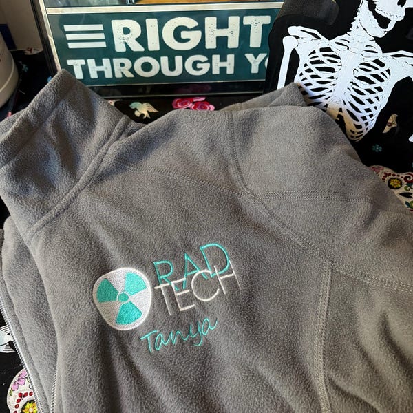 Nuclear Med Tech Fleece Jacket, Radiology Technologist, X-ray Tech ...