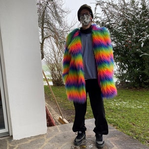 Baby Blue Fur Coat Fluffy Jacket Furry 100% Polyester - Etsy