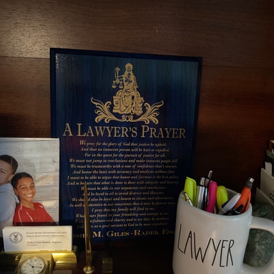 Lawyer Prayer Plaque Personalized Poem Engraved Attorney Gift Custom ...