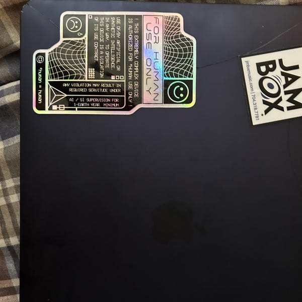 Anti-a.i. (ish) Holographic Vinyl Decal - Cyberpunk Laptop Sticker ...