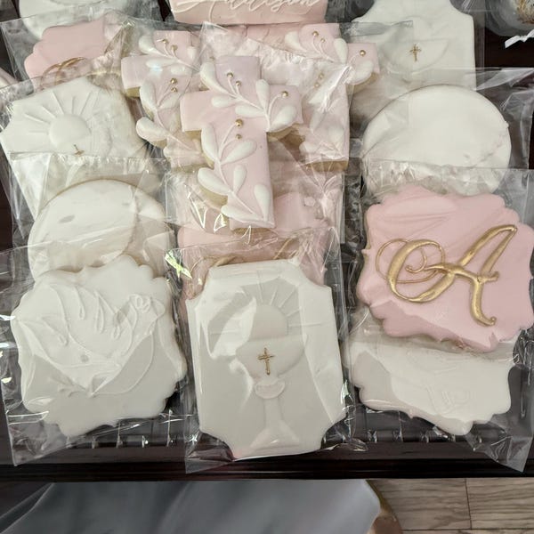 Communion Cookies Confirmation Cookies Mini Sugar Cookies / Boy Girl ...