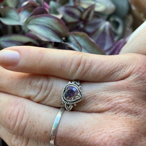 Labradorite Ring Bohemian Silver Ring | Etsy