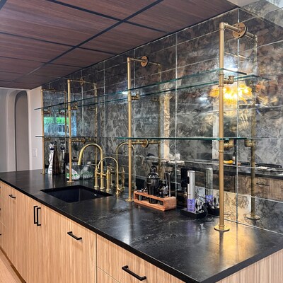 Ceiling-mounted French Bistro Shelves for Bar or Kitchen - Etsy