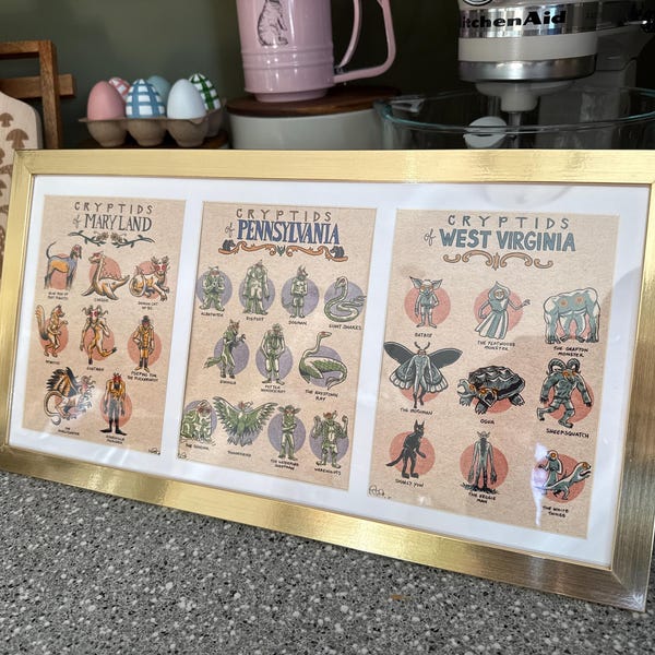 Famous Cryptids of Michigan 5 X 7 Print - Etsy