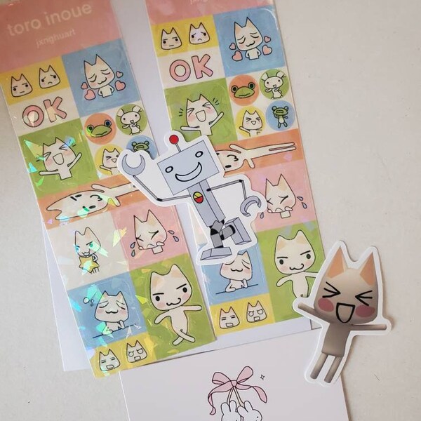 Toro Inoue Sony Playstation Cat Holographic Vinyl Sticker Sheet - for ...
