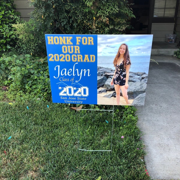 Graduation Yard Sign - Class of 2020 Lawn Sign - Quarantine Graduation ...