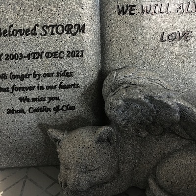 Personalizedpet Tombstone Cat Memorial Stone, Cat Headstone, Cat Grave ...