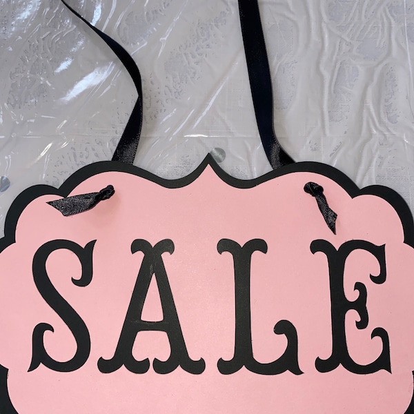 Boutique Sale Sign, Cardstock and Black Ribbon, End of Season Sale ...
