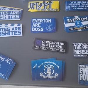 100 X Chelsea Stickers Based on Poster Pin Badge Flag Scarf Shirt ...