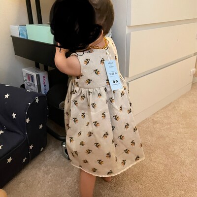 Linen Ladybird Ladybug Flutter Sleeve Jumpsuit. 0-6 Years. - Etsy