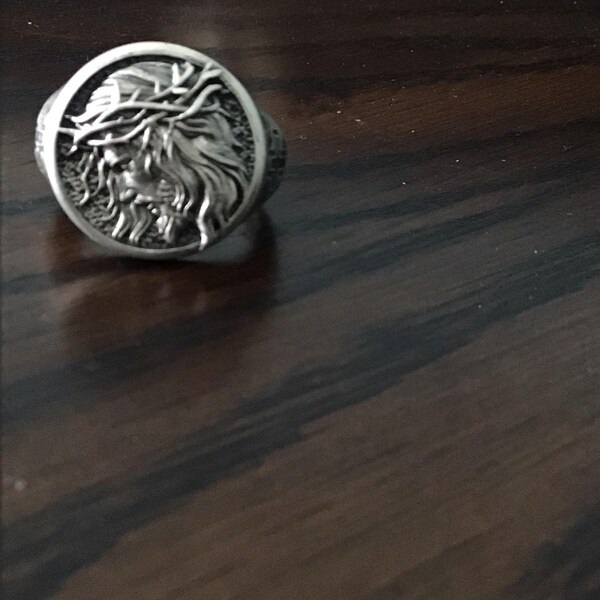 Jesus Christ Crown of Thorns Silver Ring, Jesus Head Ring,religious ...