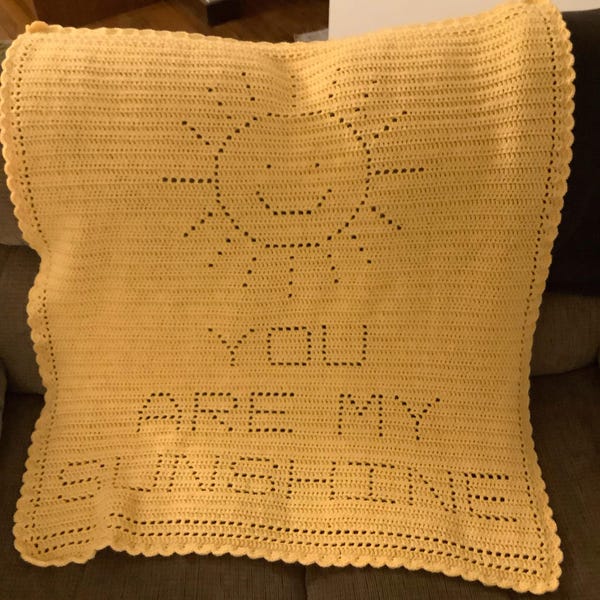 Crochet Blanket Pattern, Little Angel, Filet Blanket PDF, Uk & Us Terms ...